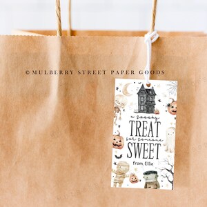 Halloween Printable Gift Tag Spooky Treat for Someone Sweet Halloween ...