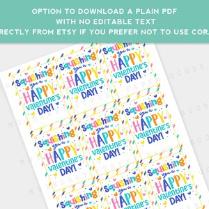 Printable Squishing You a Happy Valentine's Day Card Squish Toy ...