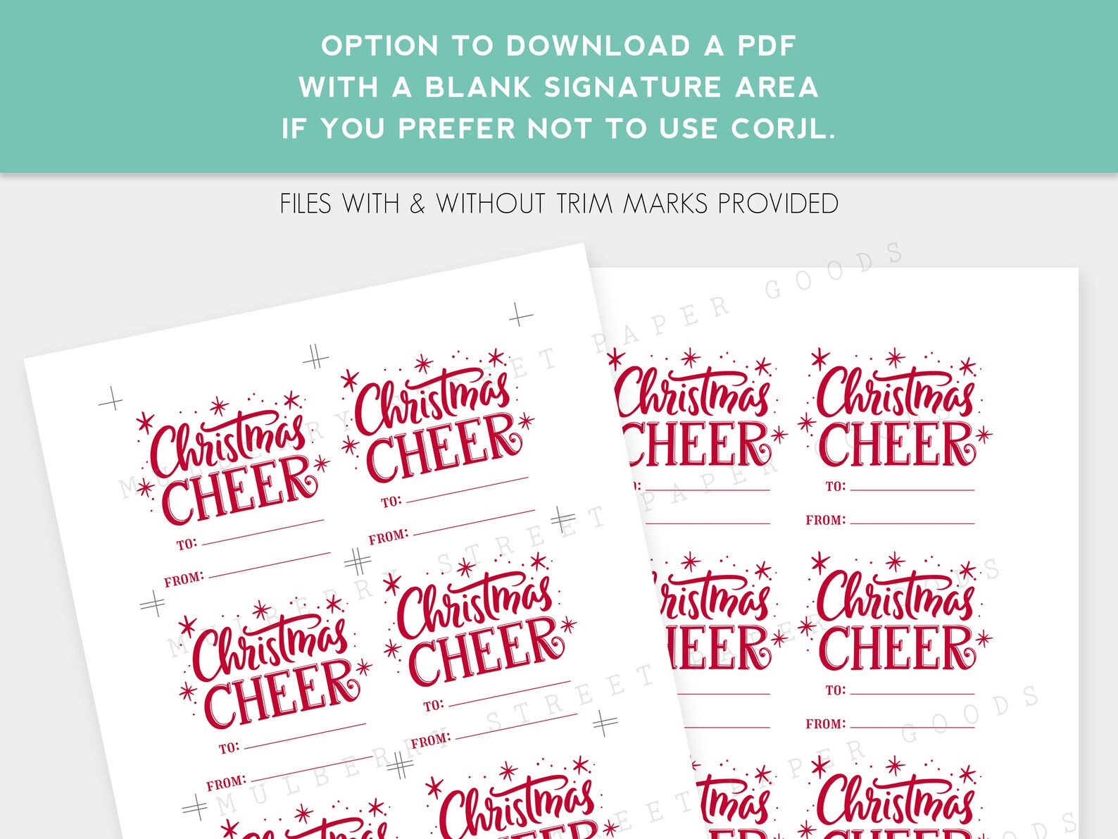 Editable Christmas Cheer Gift Tag Instant Download Printable - Etsy
