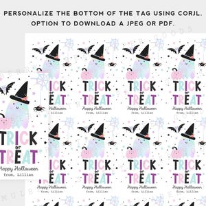 Halloween Gift Tag Printable Digital Download, Ghost Halloween Party ...
