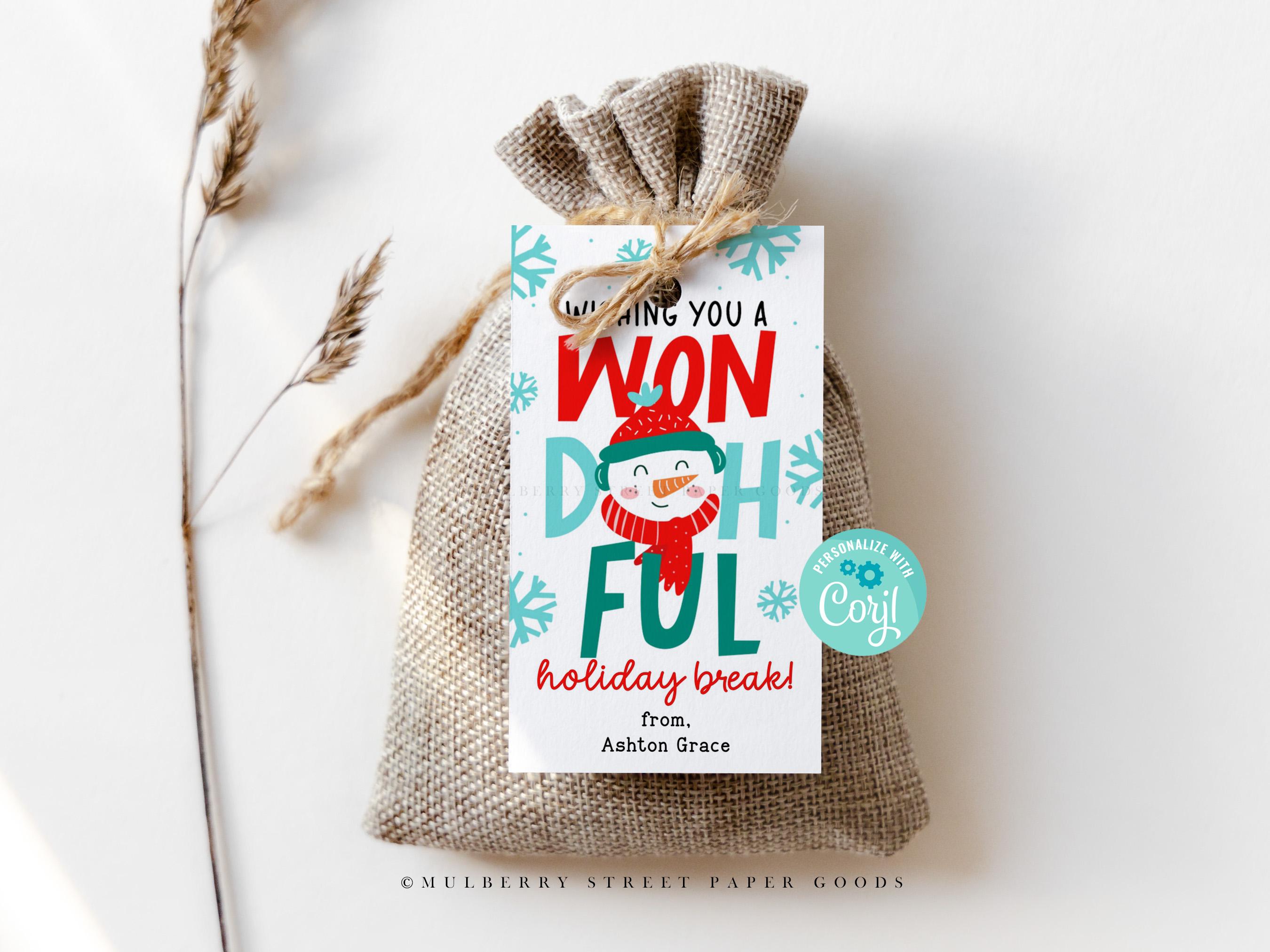 Christmas Play Dough Gift Tag Digital Download Have a Wondohful Holiday ...