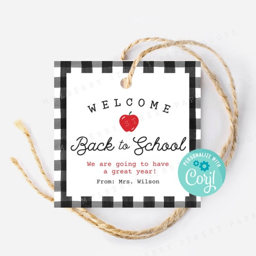 Back to School Teacher Gift Tag Sweet Treats Tag First Day - Etsy