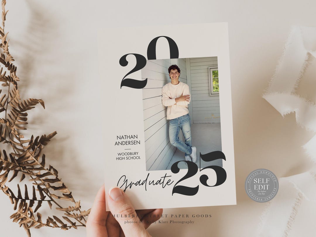 Editable Graduation Announcement Template Graduation Party Invitation ...