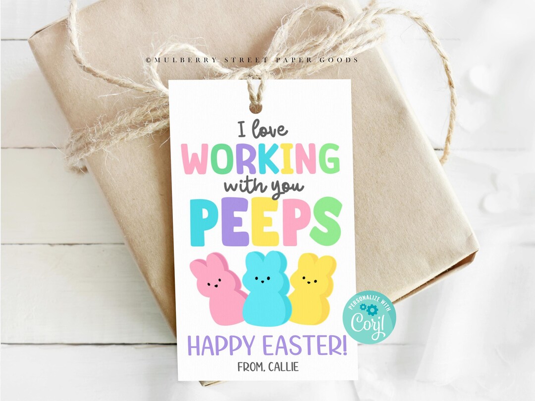 Coworker Easter Gift Tag Printable Instant Download Easter Coworker ...