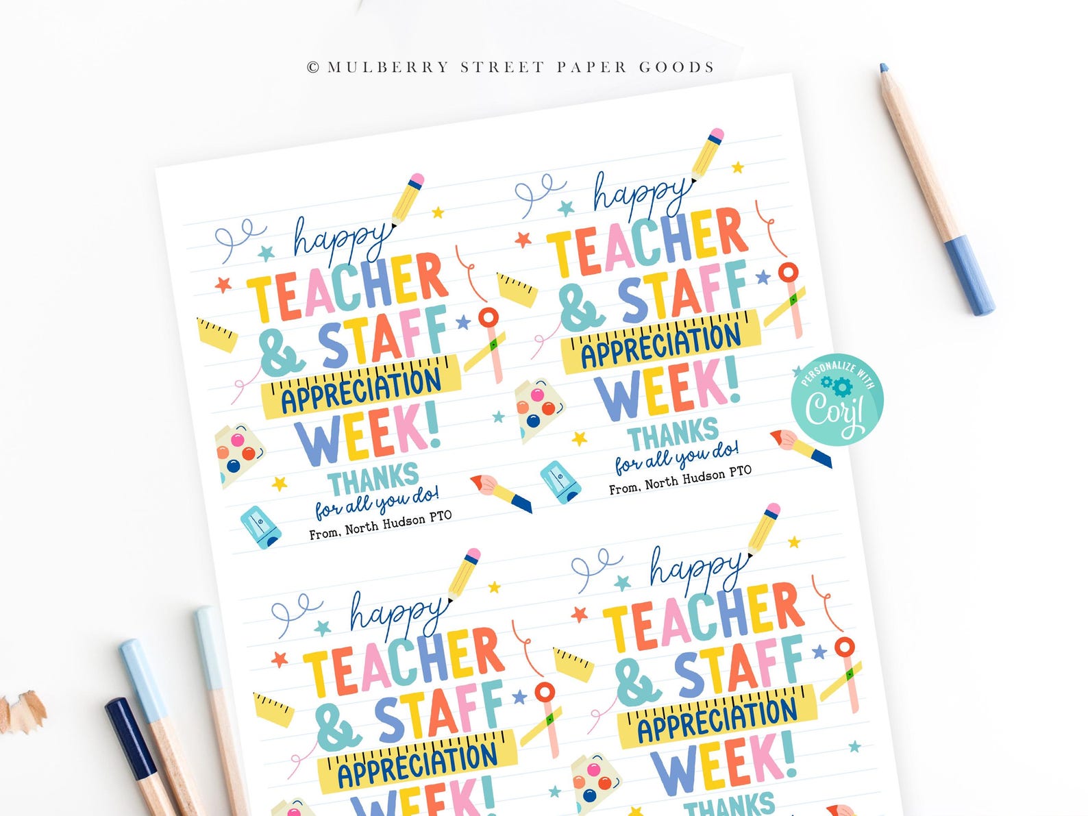 Teacher and Staff Appreciation Card Printable Teacher Appreciation Week ...