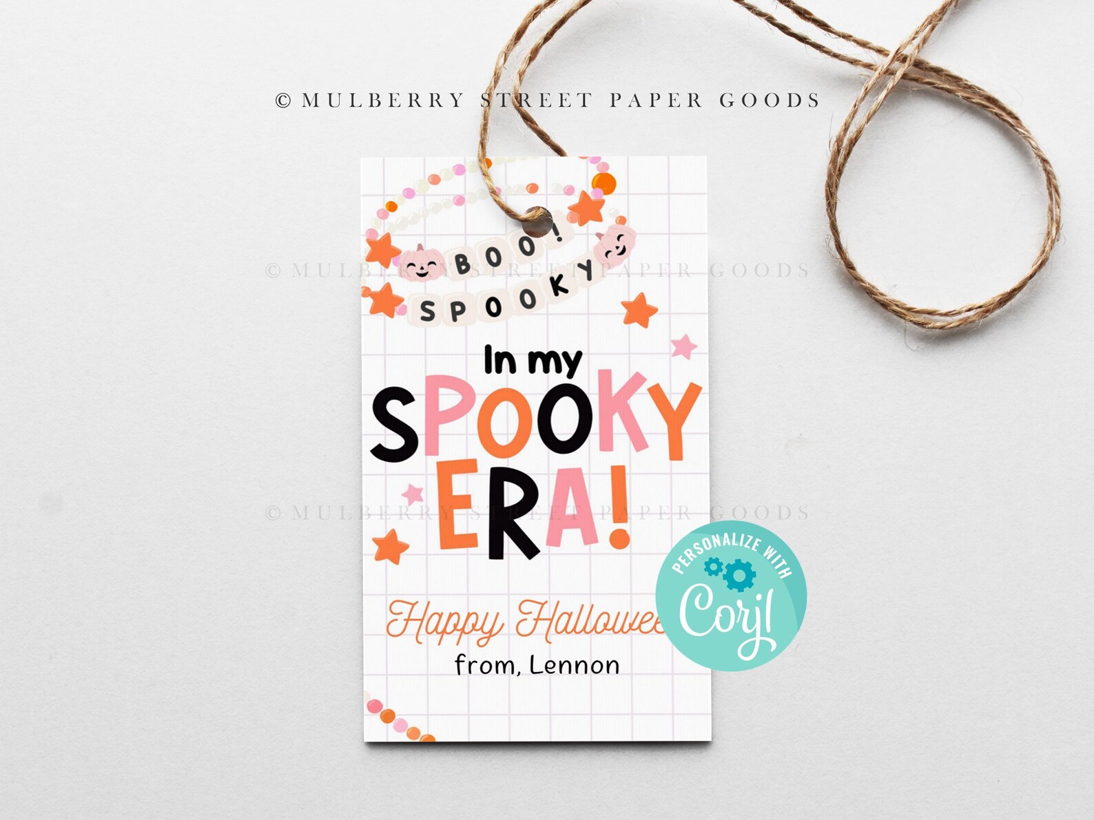 Halloween Gift Tag Printable Spooky Era Friendship Bracelet Halloween ...