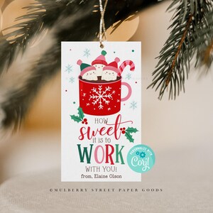 Christmas Coworker Gift Tag Printable Office Christmas Party Favors ...