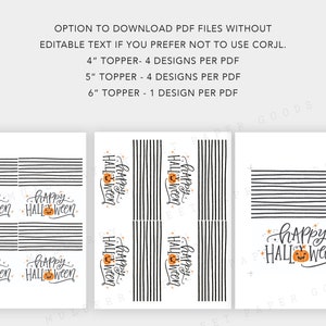Printable Happy Halloween Bag Topper, Candy Bag Topper, Cookie Bag ...
