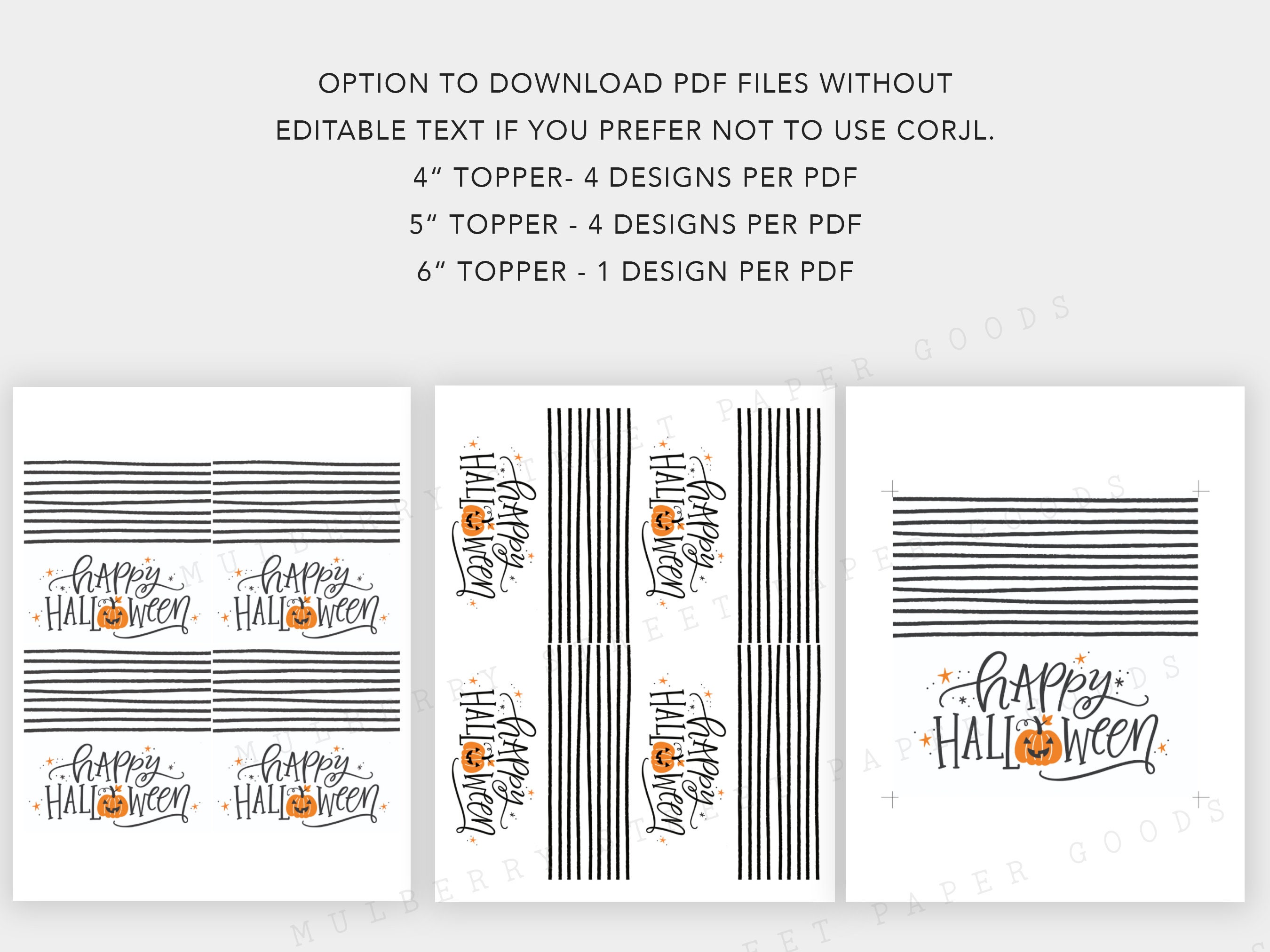 Printable Happy Halloween Bag Topper, Candy Bag Topper, Cookie Bag ...