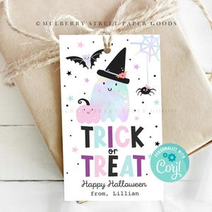 Halloween Gift Tag Printable Digital Download, Ghost Halloween Party ...