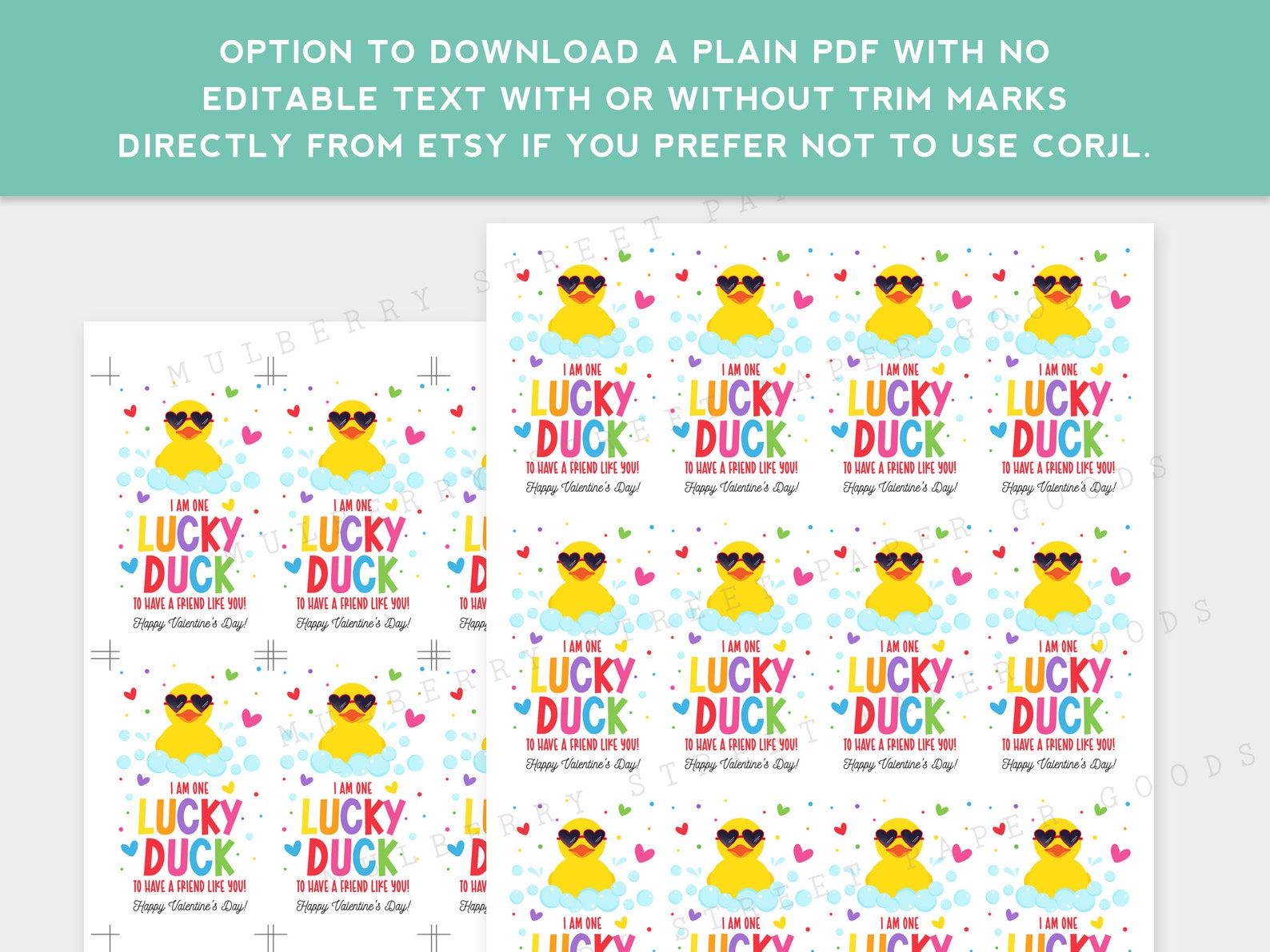 Printable I Am One Lucky Duck to Have a Friend Like You Valentine's Day ...