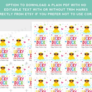 Printable I Am One Lucky Duck to Have a Friend Like You Valentine's Day ...