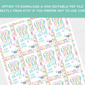 Just a Little Treat for Someone Sweet Easter Tag Printable, Instant ...