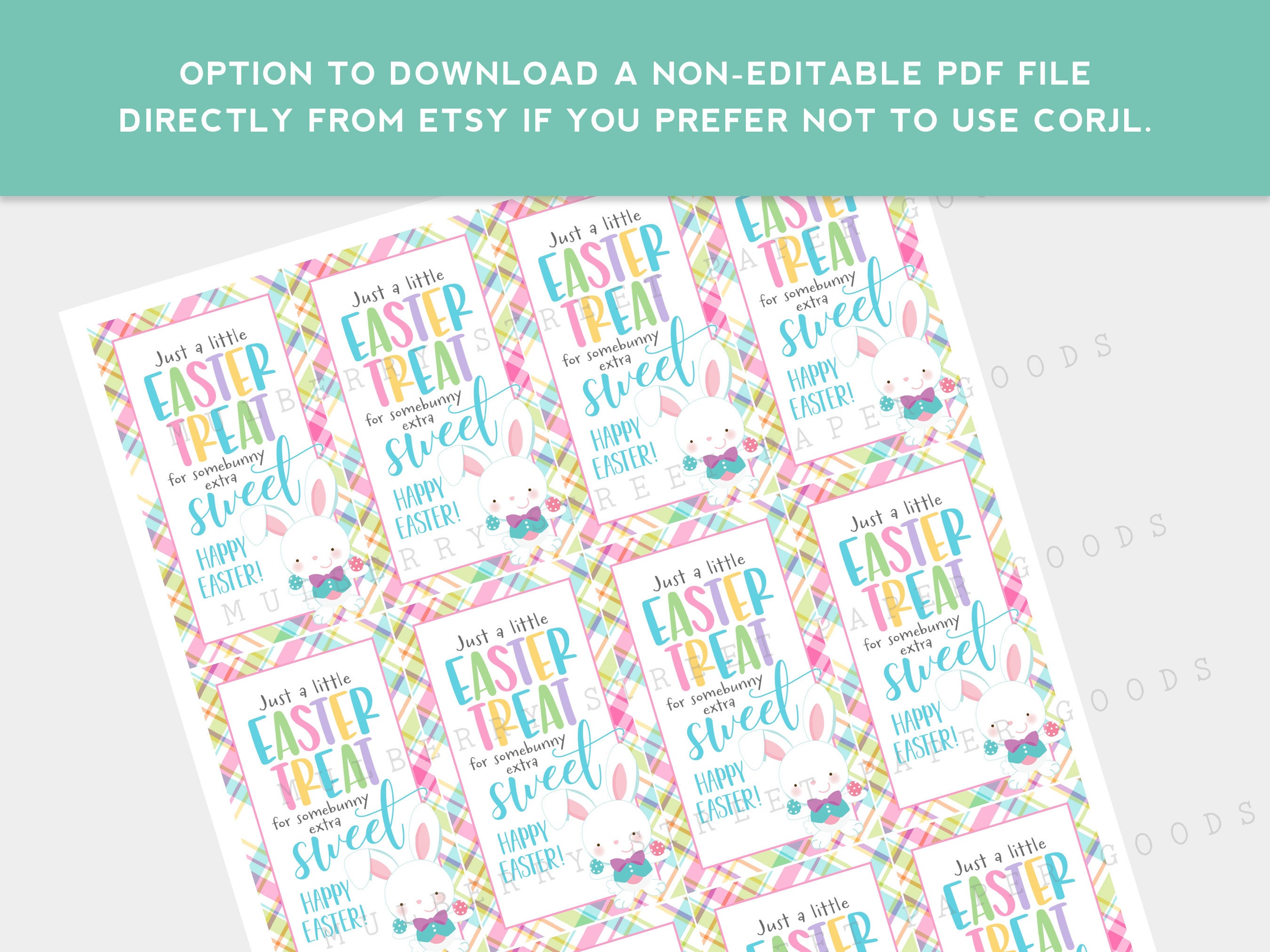 Just a Little Treat for Someone Sweet Easter Tag Printable, Instant ...