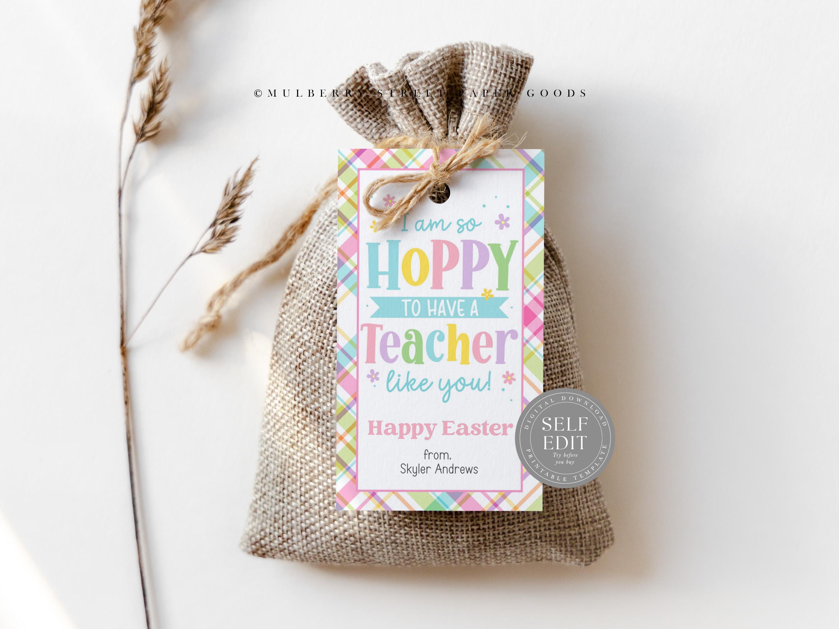 Teacher Easter Gift Tag Printable Instant Download Personalized Easter ...