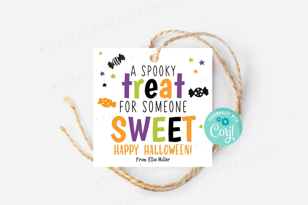 Printable Spooky Treat for Someone Sweet Halloween Gift Tag, Halloween ...
