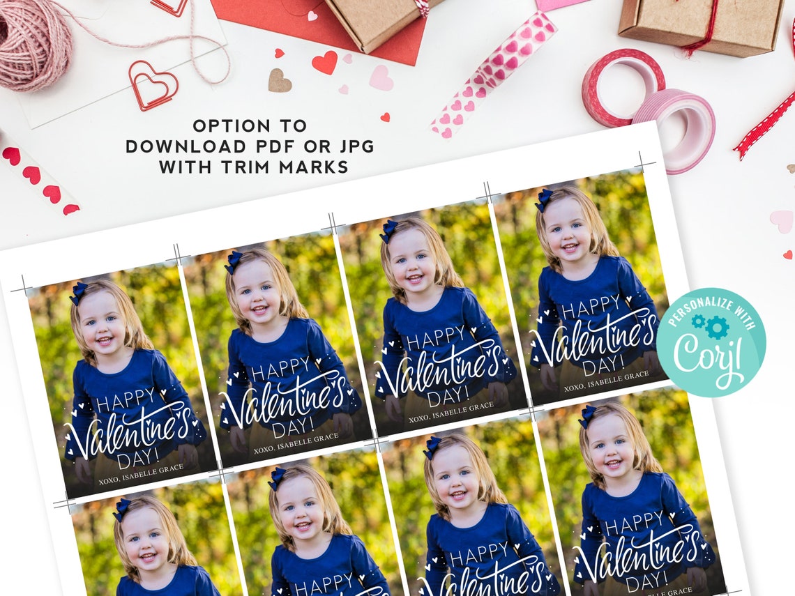 Printable Classroom Happy Valentine's Day Card, Editable With Corjl, 2. ...