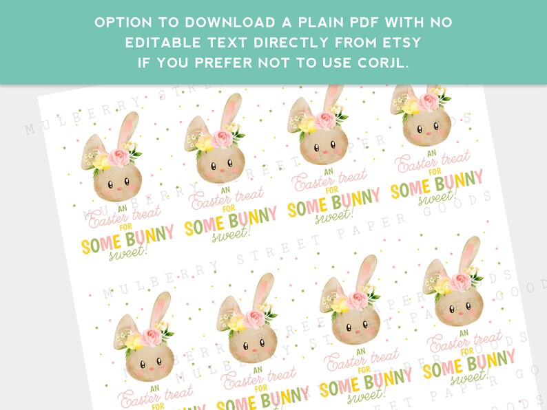Printable Easter Treat for Some Bunny Sweet Gift Tag, Instant Download ...