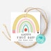 Printable Happy First Day of School Pastel Rainbow, Back to School ...