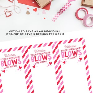 Printable Bubble Wand Valentine's Day Card, Instant Download Bubble ...