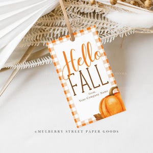 Editable Hello Fall Gift Tag Autumn Treat Tag Printable Teacher Staff ...
