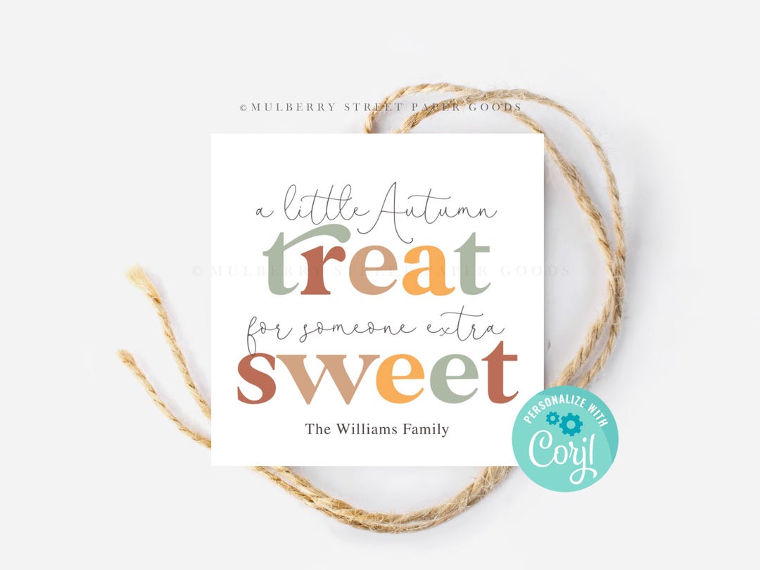 Fall Favor Tag Printable Autumn Treat for Someone Sweet Gift Tag ...