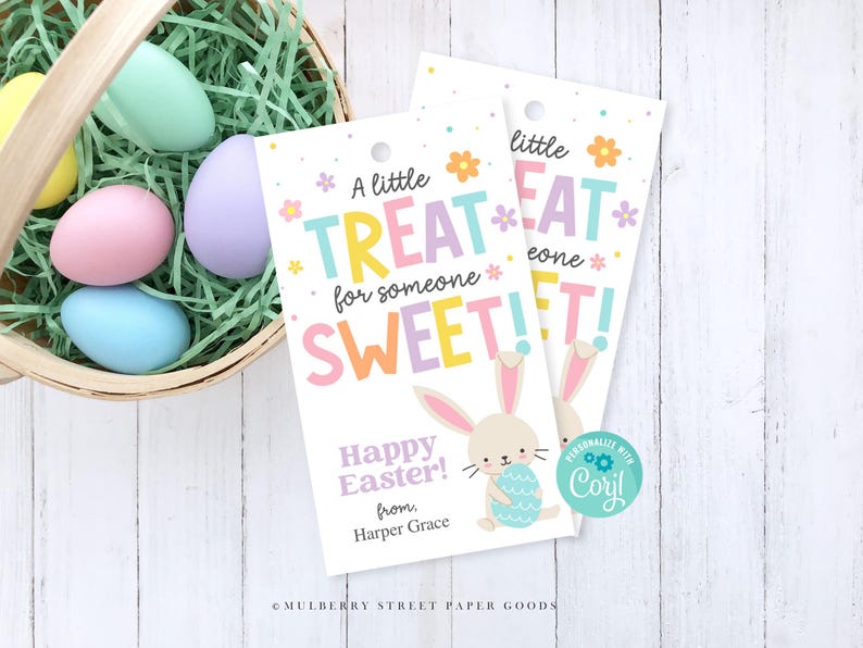 Easter Gift Tag Printable Digital Download A Little Treat for Someone ...