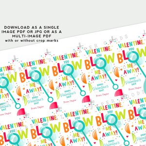 Printable Bubbles Classroom Valentine Card, Instant Download Valentine ...