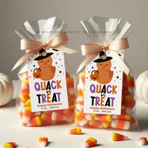 Halloween Gift Tag Halloween Rubber Duck Quack or Treat Tag Halloween ...