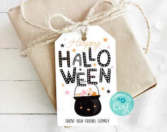 PRINTABLE Halloween Gift Tag Trick or Treat Digital - Etsy