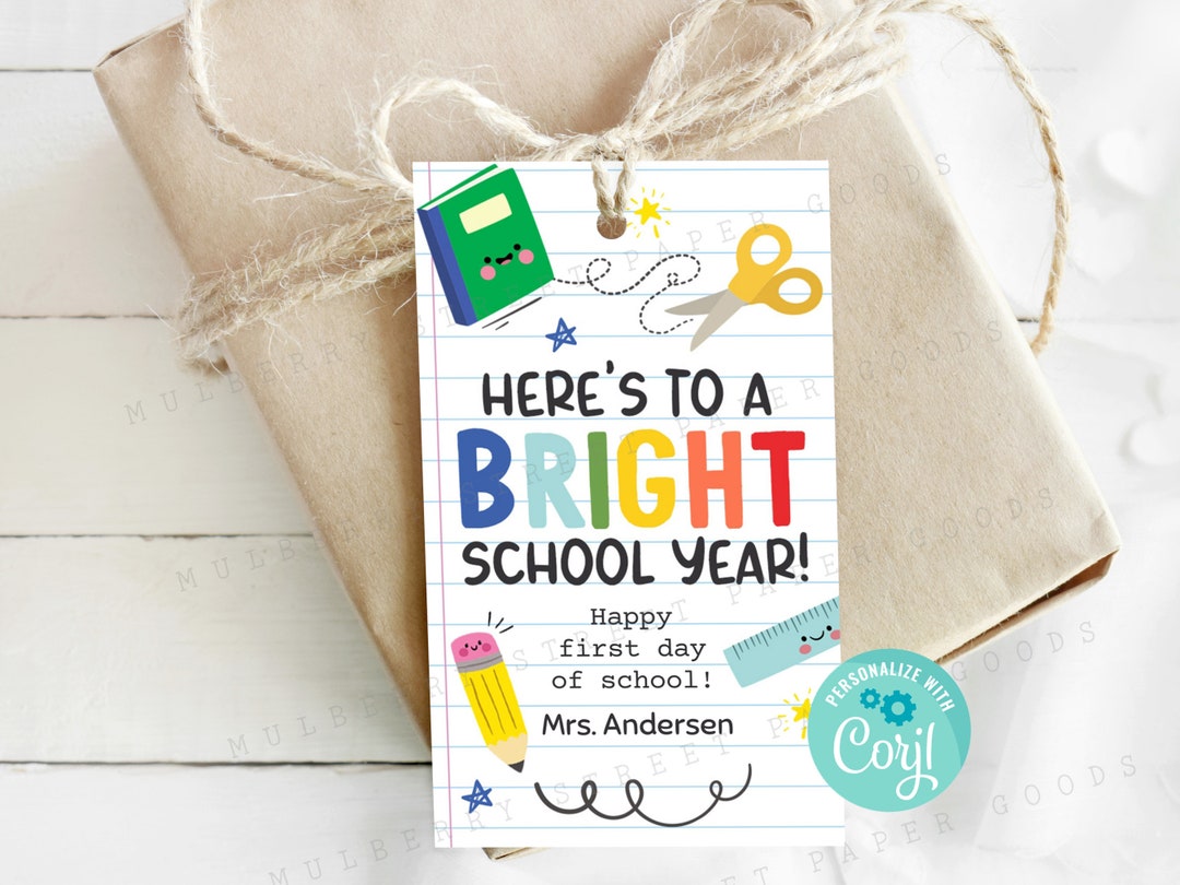 It's Going to Be A Bright School Year First Day of School Printable ...