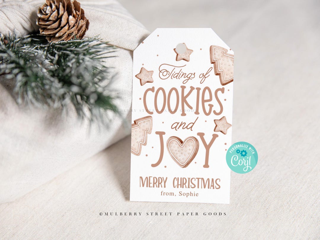Christmas Cookies Gift Tag Digital Download Christmas Cookie Decorating ...