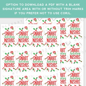 Printable Sweet Holiday Wishes Gift Tag, Christmas Sweets Tag, Sweet ...