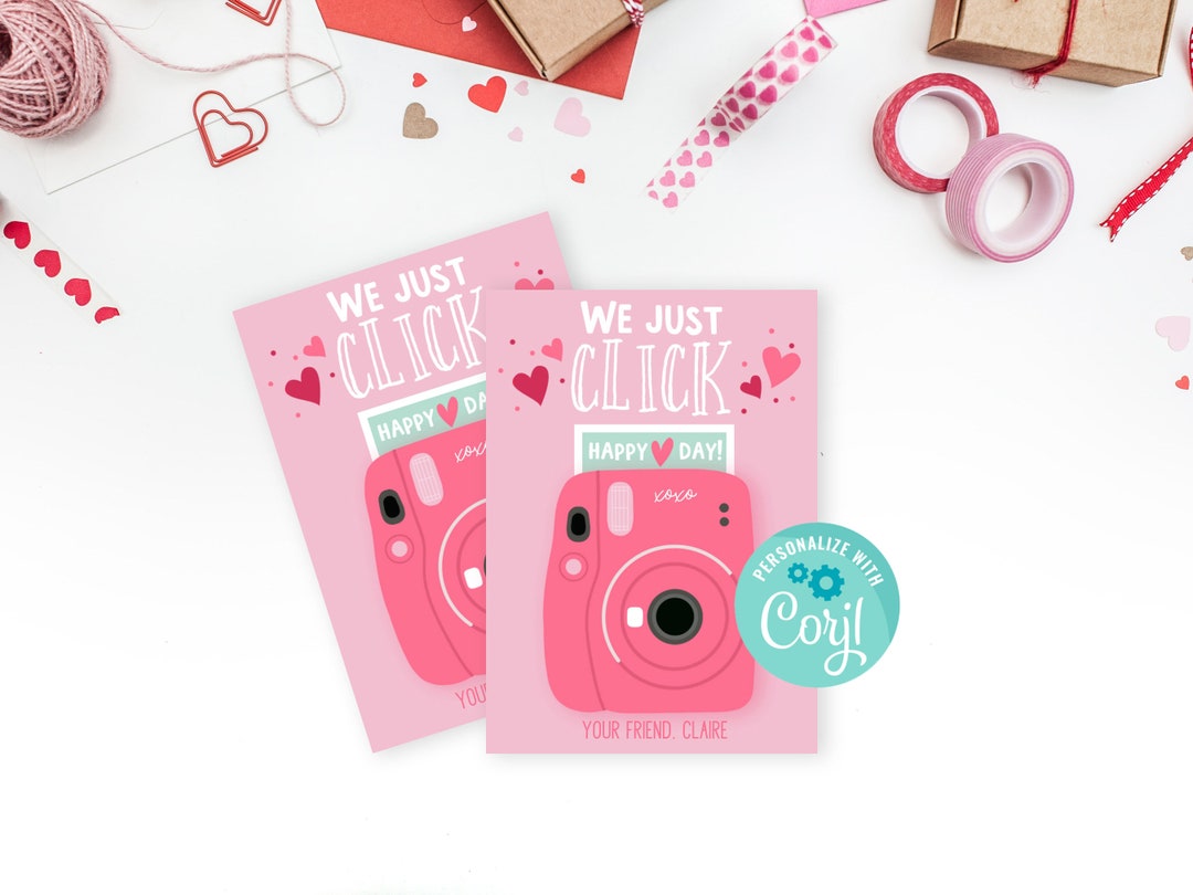 Printable Instant Camera Valentine, Instant Download We Just Click ...