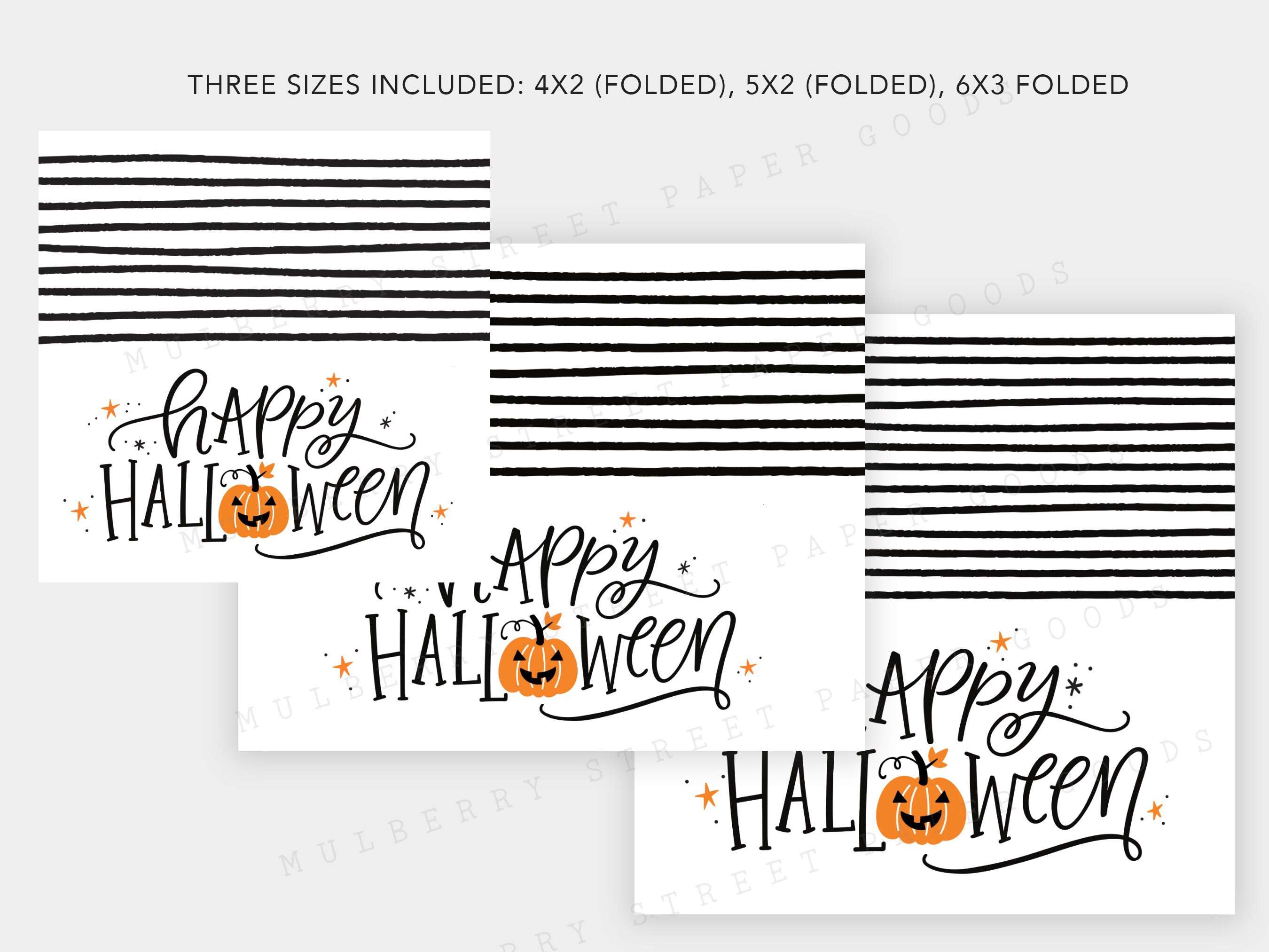 Printable Happy Halloween Bag Topper, Candy Bag Topper, Cookie Bag ...