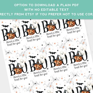 Editable Halloween Gift Tag Printable Instant Download Spooky Halloween ...