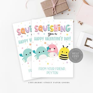 Squishing You a Happy Valentine's Day Card Printable Squishmallow ...