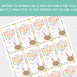 Printable Easter Treat for Somebunny Sweet Gift Tag, Instant Download ...
