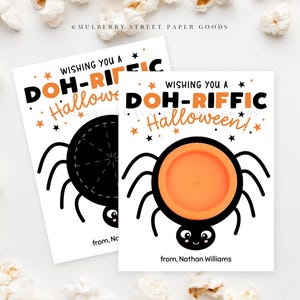 Halloween Play Dough Holder Card Printable Have a Doh Riffic Halloween ...