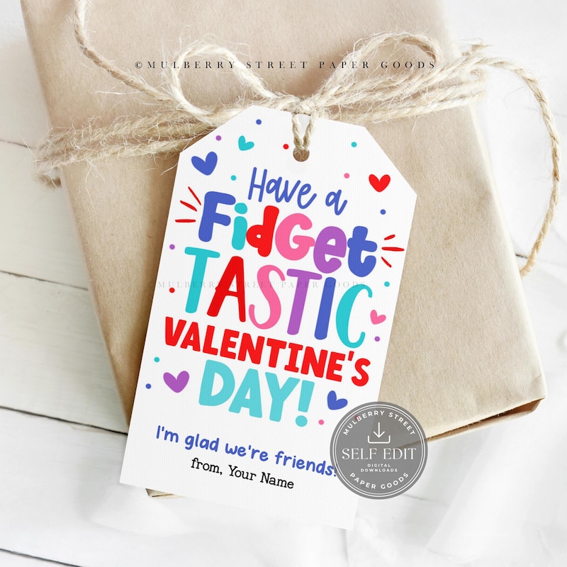 Fidget Valentines Tag - Etsy