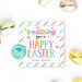 Printable Squishing You a Happy Easter Gift Tag, Easter Basket ...