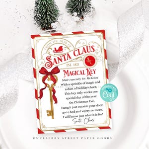 Editable Santa's Magic Key Printable From the Desk of Santa Claus ...
