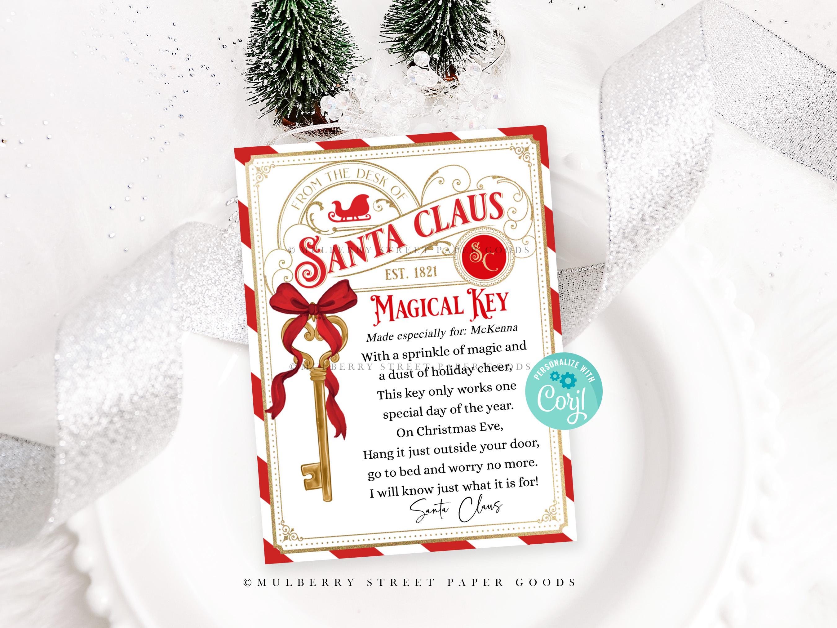 Editable Santa's Magic Key Printable From the Desk of Santa Claus ...