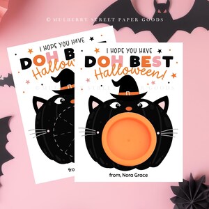 Halloween Play Dough Holder Printable Cute Cat Have Doh Best Halloween ...