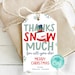 Editable Thanks Snow Much Gift Tag Digital Download Snowman Gift Tag ...