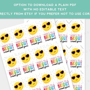 Here's to a Bright School Year, Welcome Back to School Gift Tag, First ...