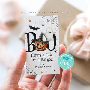 Editable Halloween Gift Tag Printable Instant Download Spooky Halloween ...