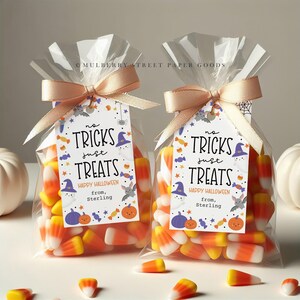 Editable Halloween Gift Tag Printable Halloween Party Favor Halloween ...
