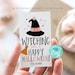 Halloween Gift Tag Printable, Happy Halloween Treat Bag Tag, Witch ...