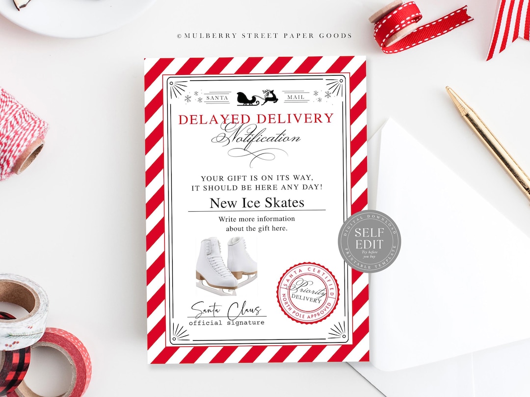 Editable Delayed Gift Certificate Canva Template Digital Download ...